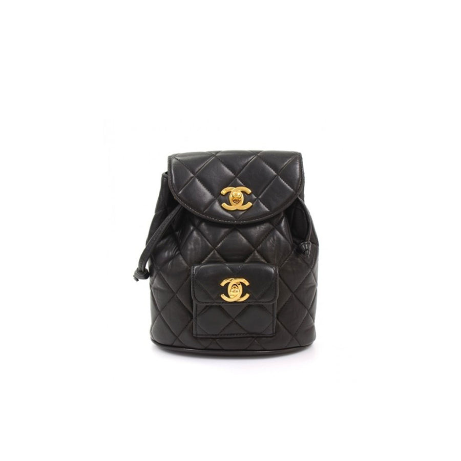 Chanel Micro Mini VIntage 90's Quilted Lambskin Rucksack Backpack ...